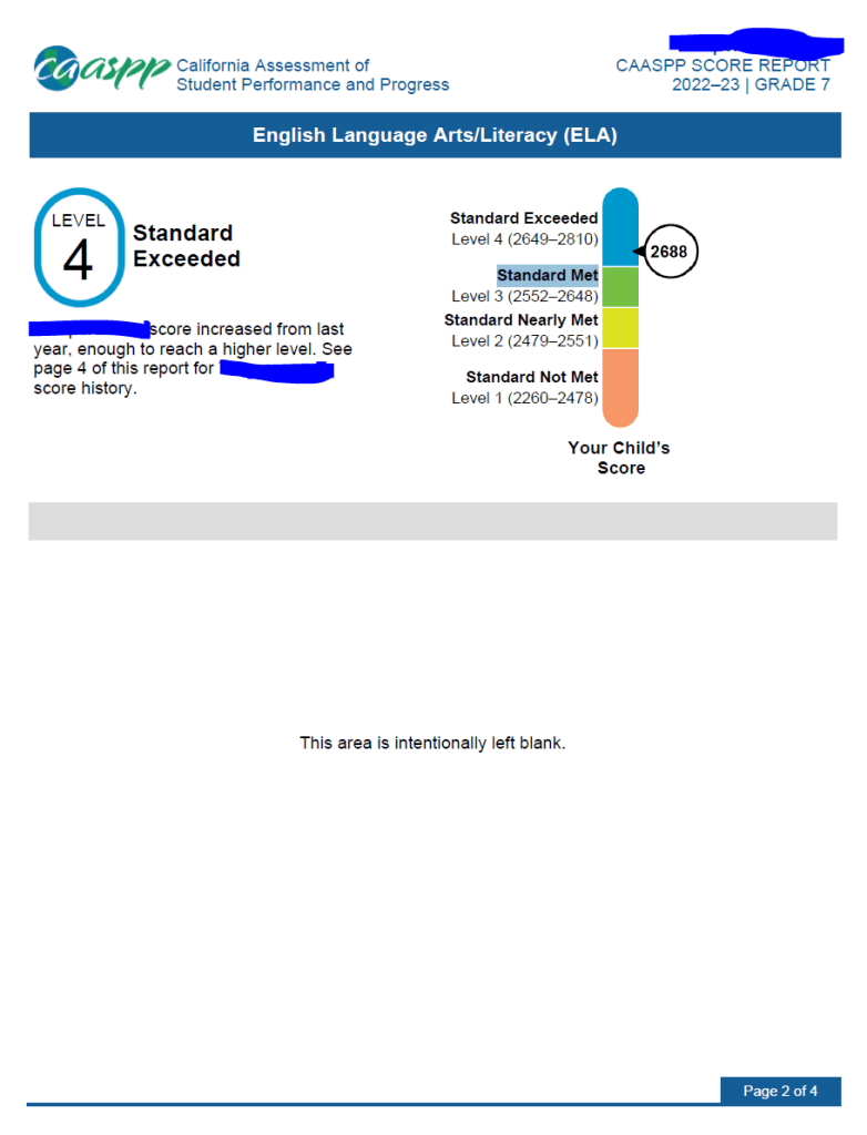 看懂CAASPP的成績單 – withVal